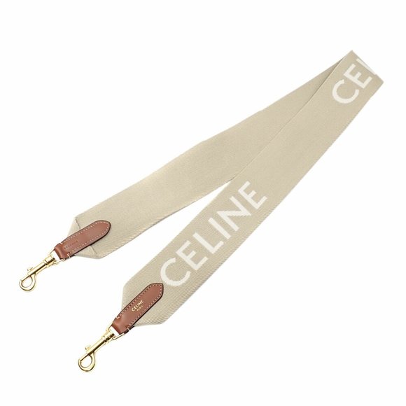Celine | Other | Celine Jacquard Long Strap For Women Beige White Wool ...